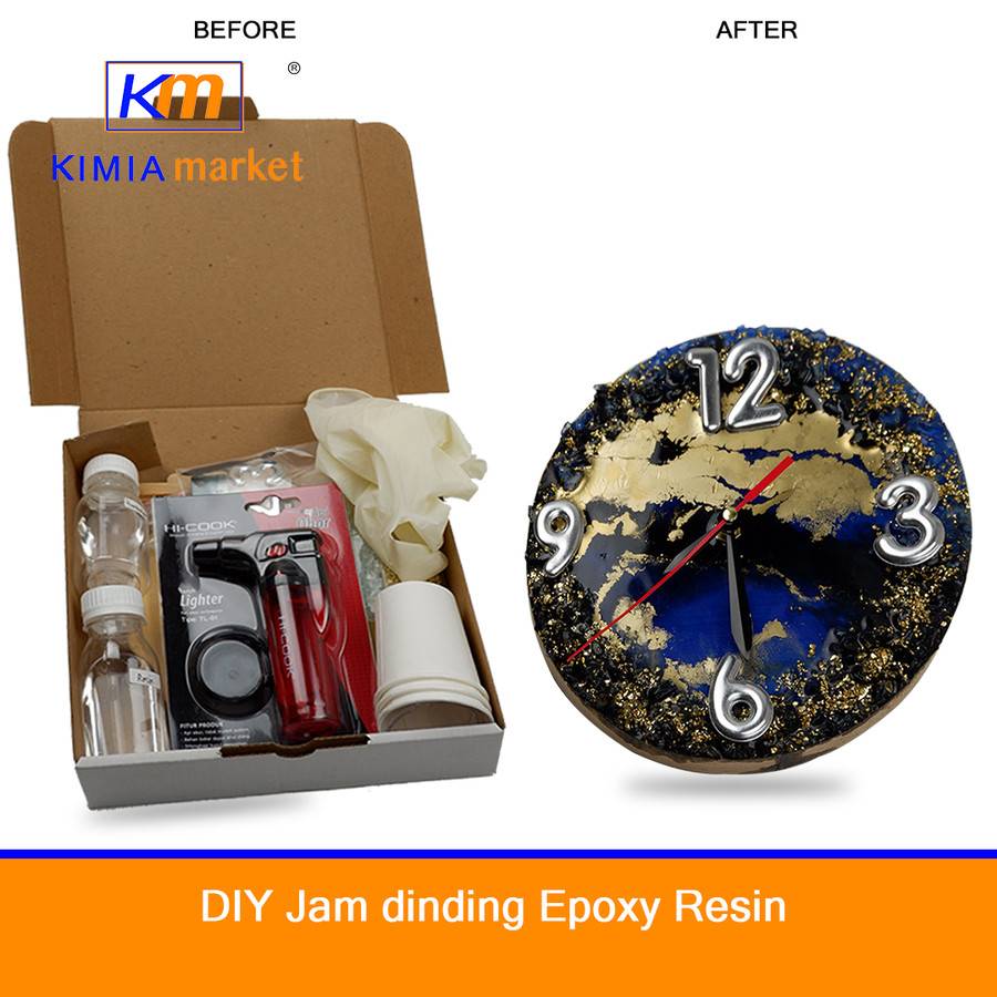DIY Jam Dinding Kecil dari Epoxy Resin Clear/ Epoxy Resin Bening ...