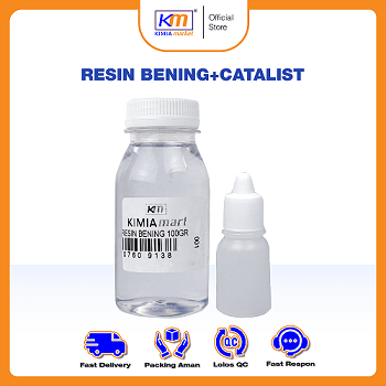 Resin Bening 100gr + Catalis 10ml / Resin plus katalis / Resin Penambal ...