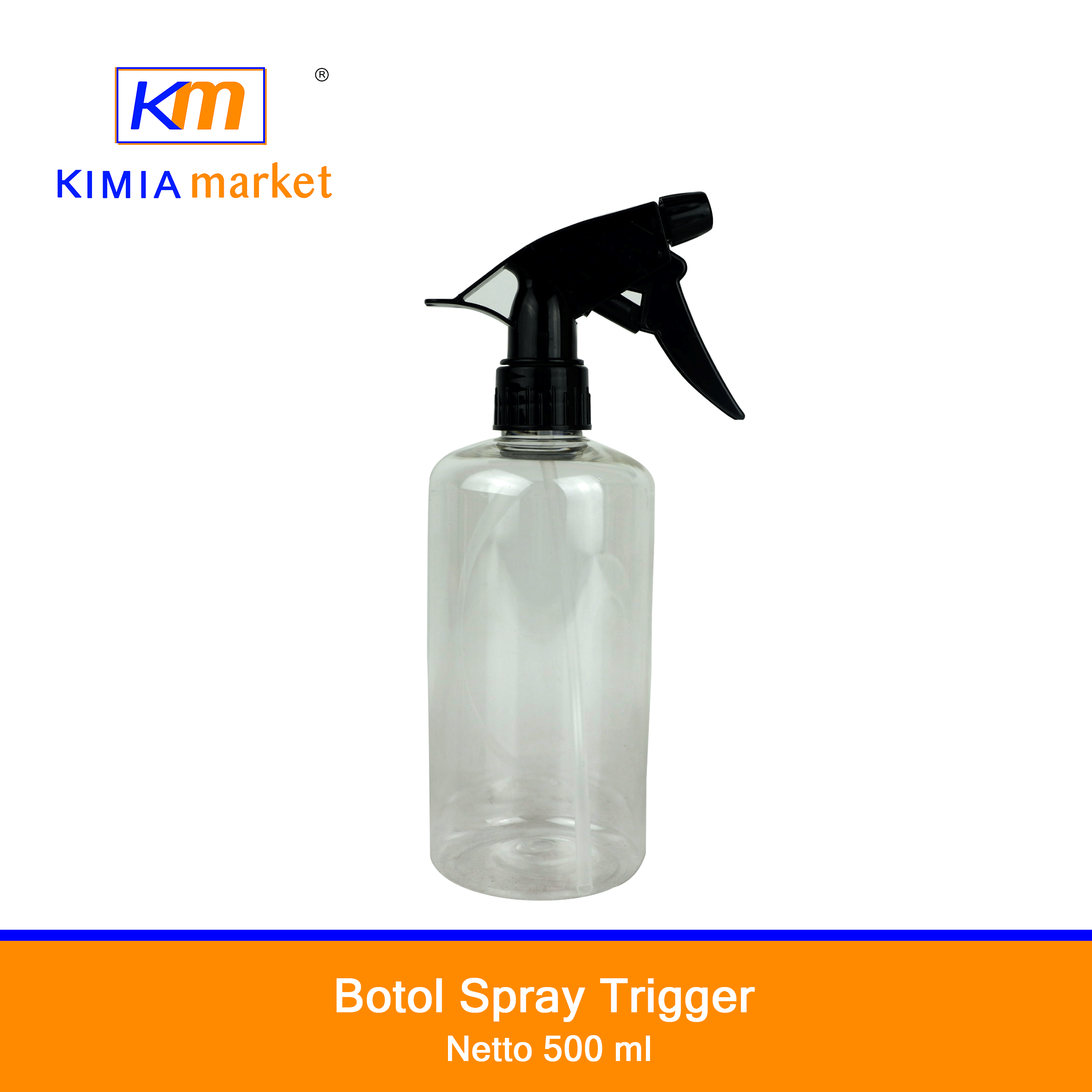 Botol spray Trigger Bening 500ml - Kimia Market